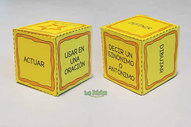 Juego de dado para vocabulario - Imprimible Gratis - Los Pekekes